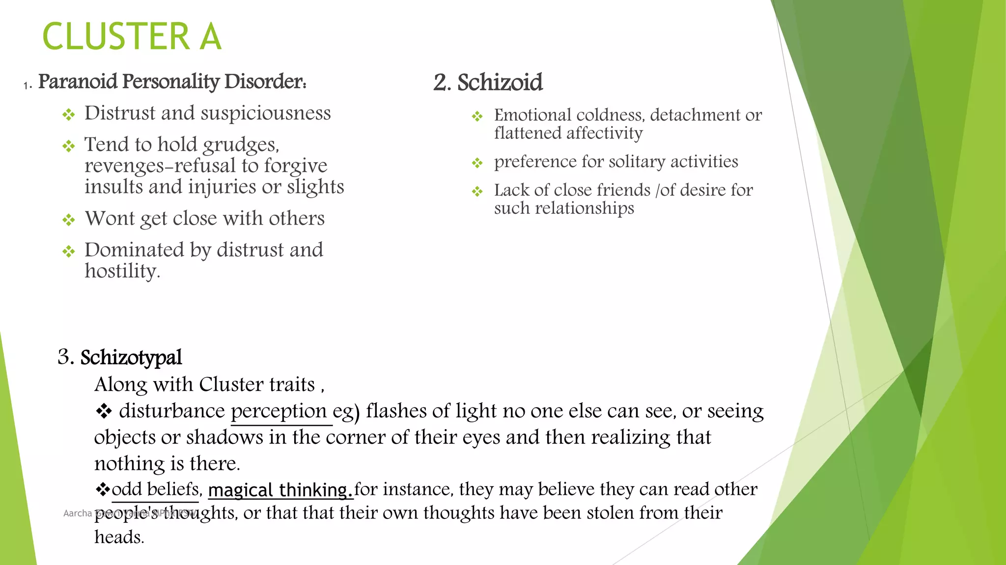 Personality disorder | PPTX | Mental Health | Diseases and Conditions