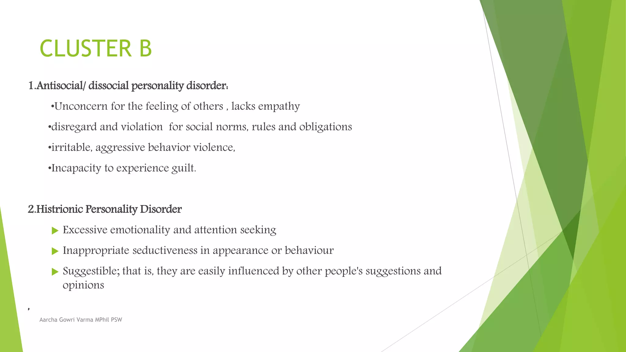 Personality disorder | PPTX