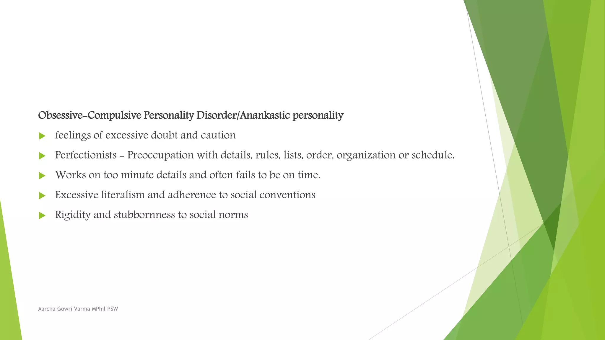 Personality disorder | PPTX