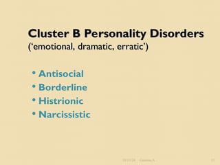 personality disorder.ppt nursing students | PPT