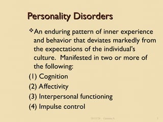 personality disorder.ppt nursing students | PPT