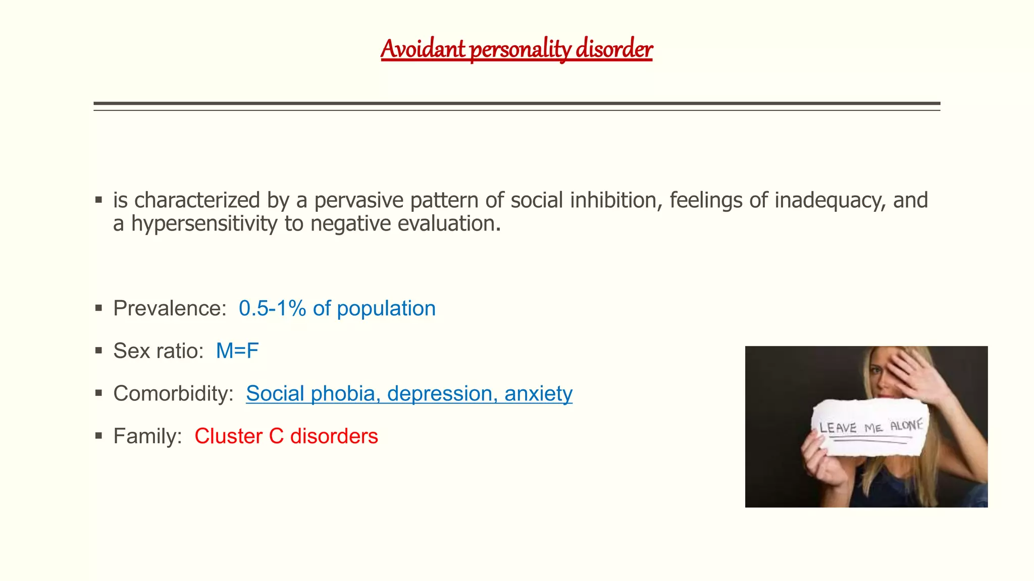 Personality disorder - cluster C | PPTX