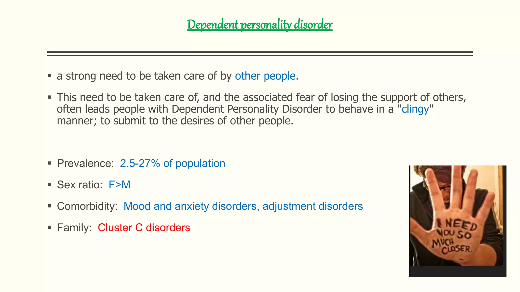 Personality disorder - cluster C | PPTX