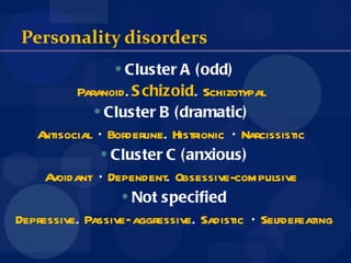 Personality disorder 3partial | PPT