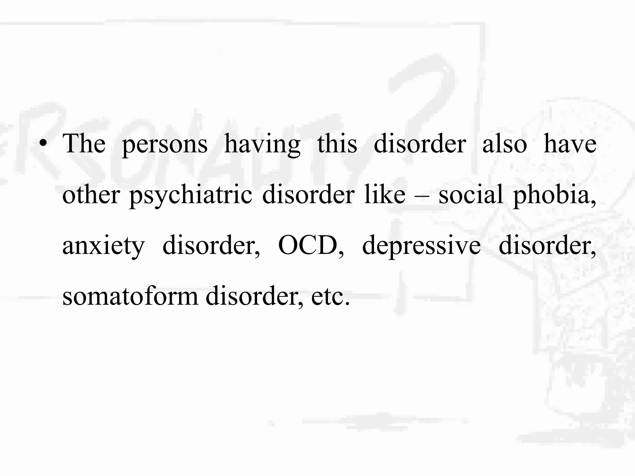 Personality disorder ppt MENTAL HEALTH NURSING | PPTX