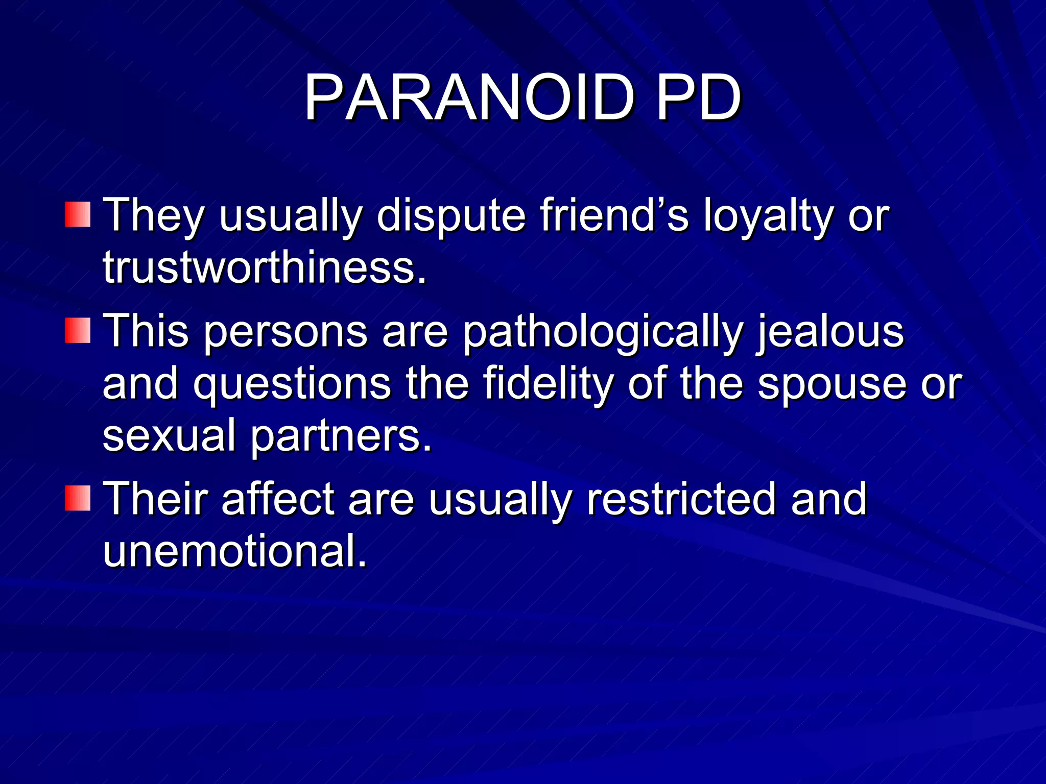 Personality disorders-SEC.A | PPT