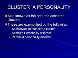 Personality disorders-SEC.A | PPT