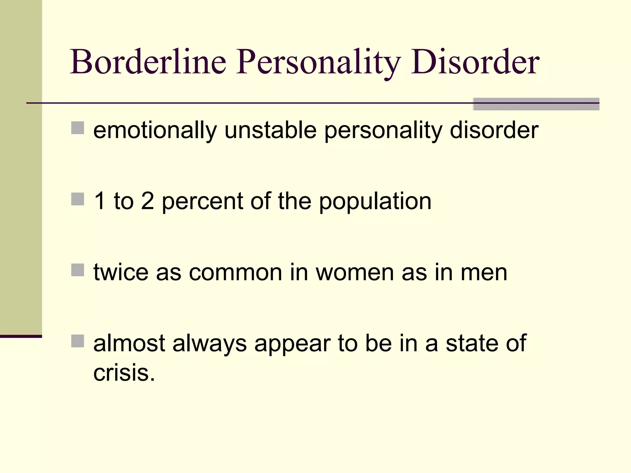 Personality disorders | PPT