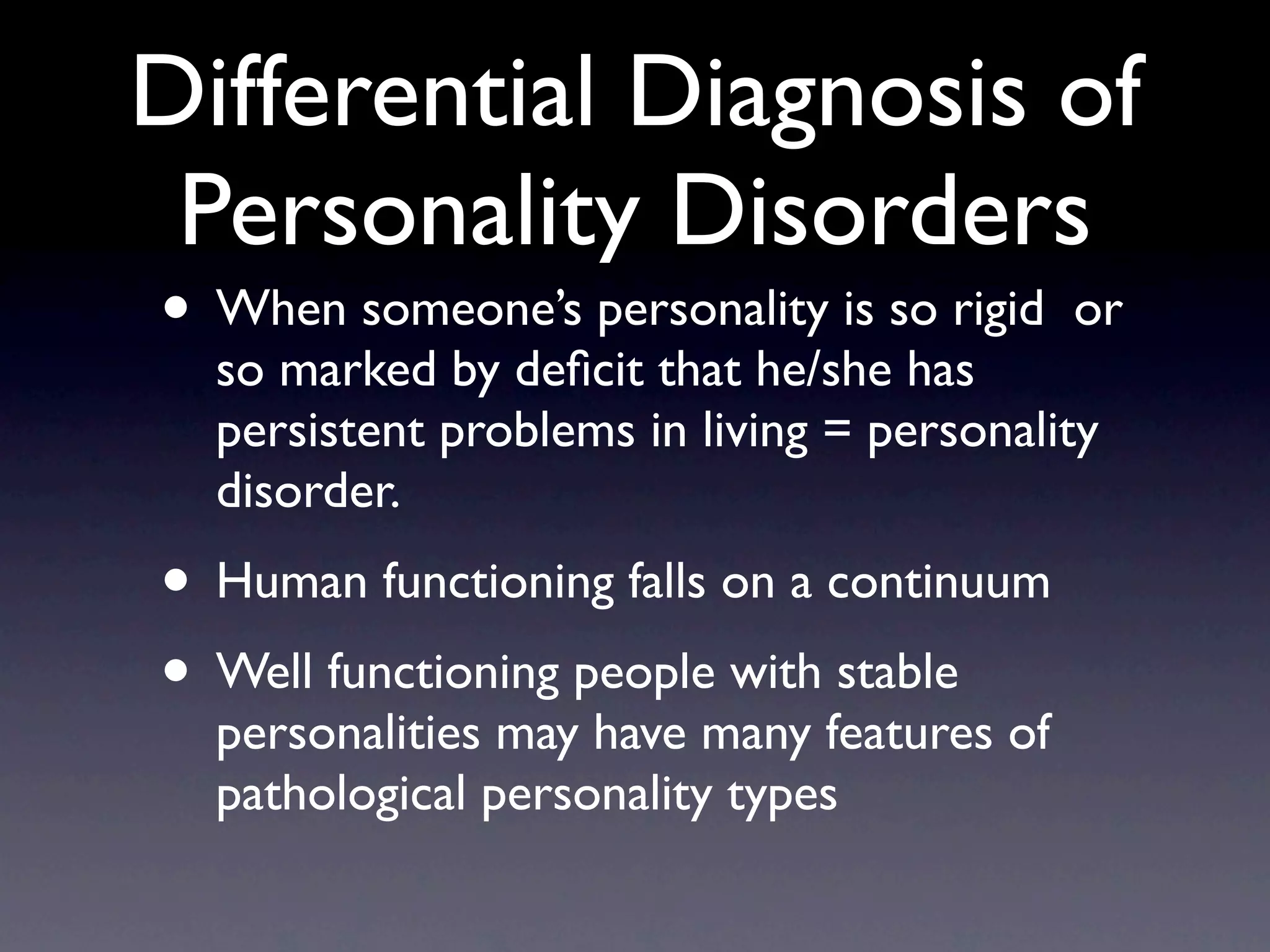 Personality disorders | ZIP