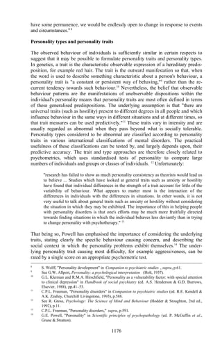 Personality disorders | PDF