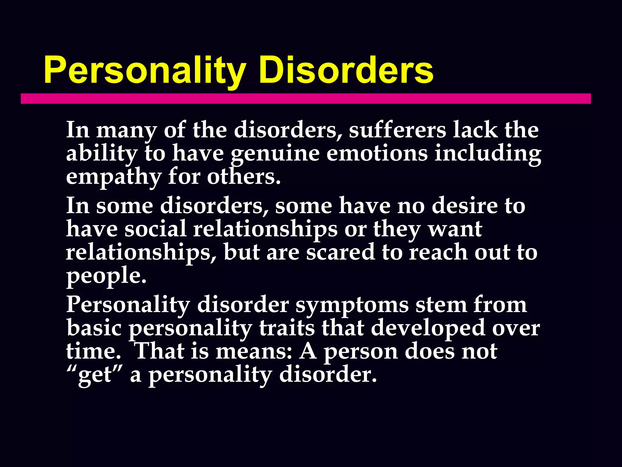 Personality disorders | PPT