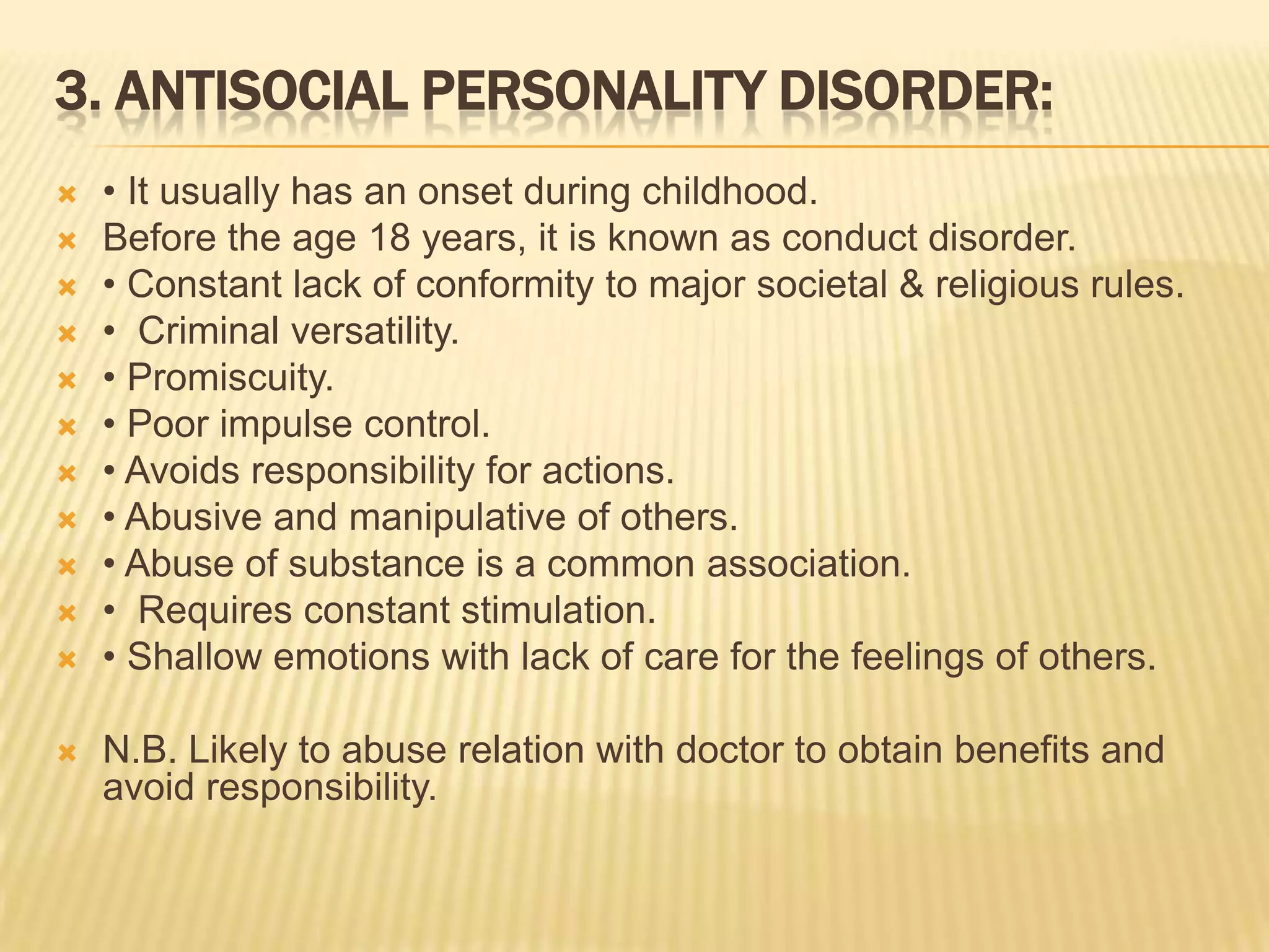 Personality disorders | PPTX