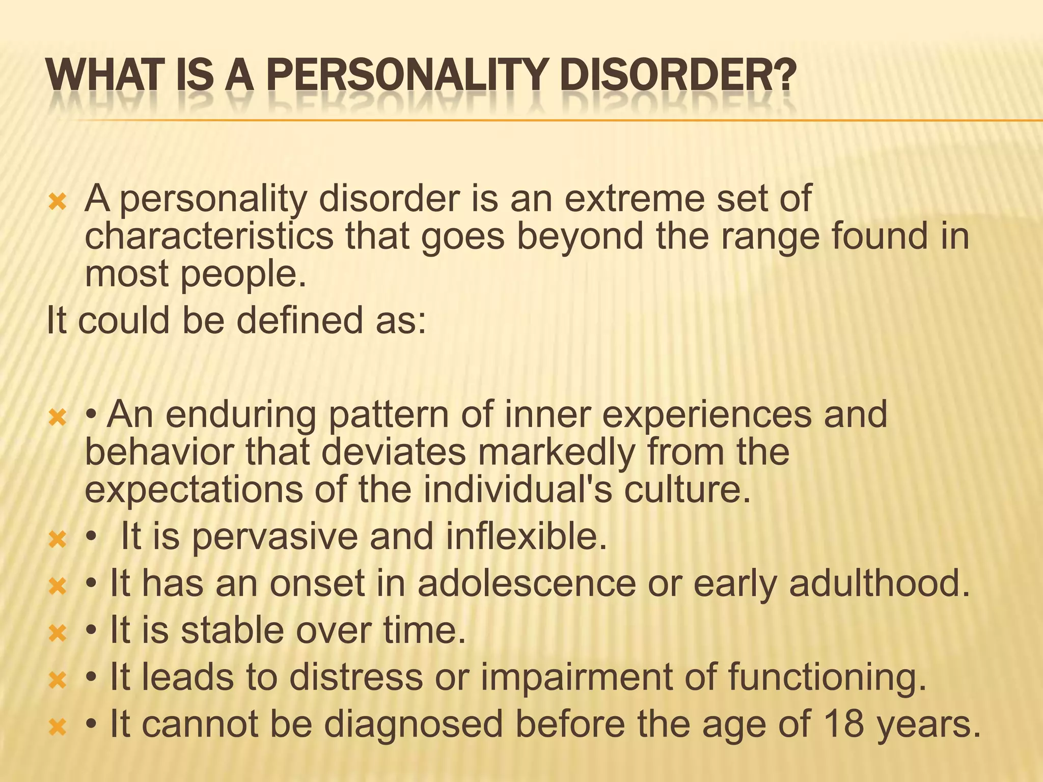 Personality disorders | PPTX