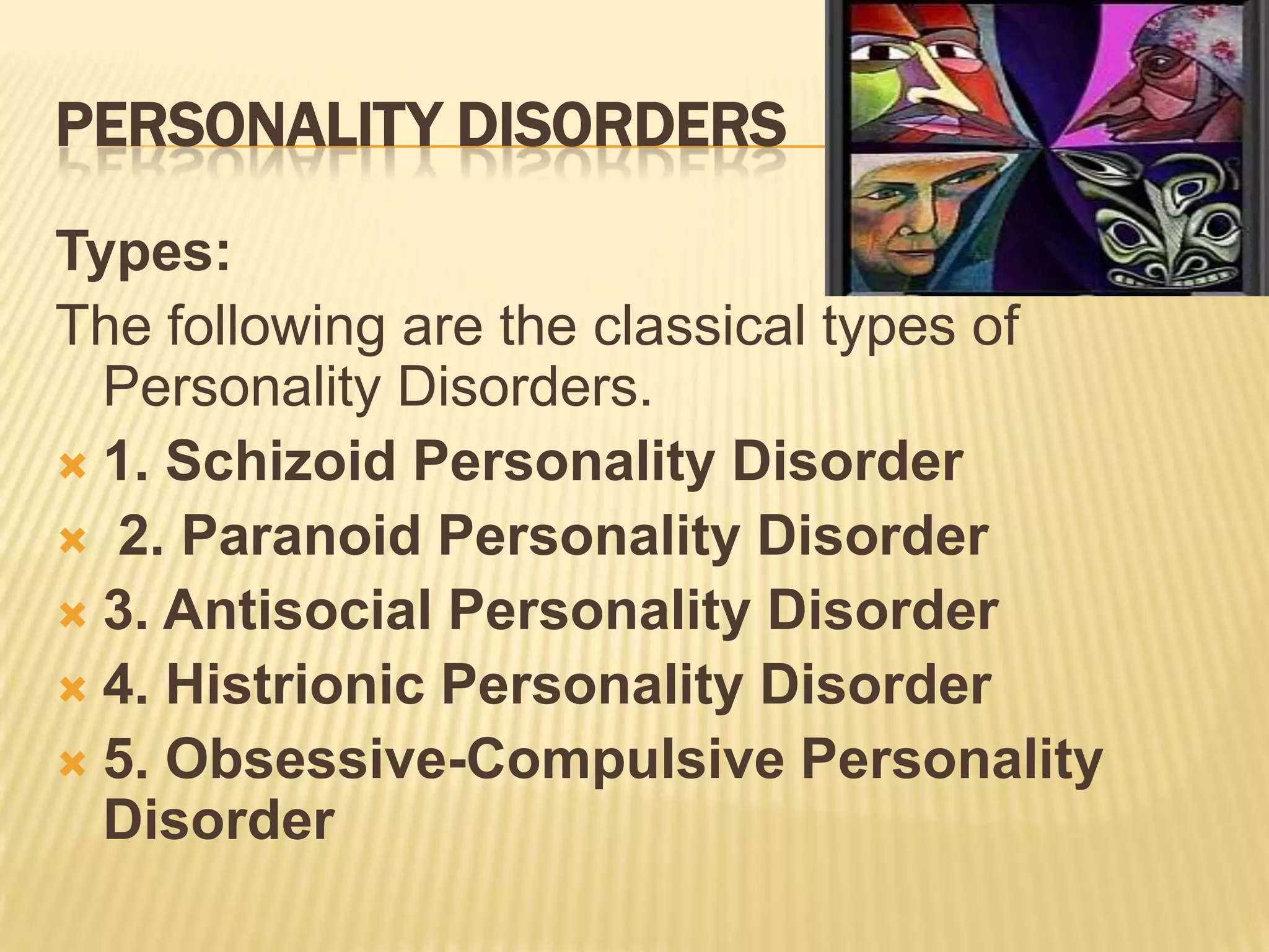 Personality disorders | PPTX
