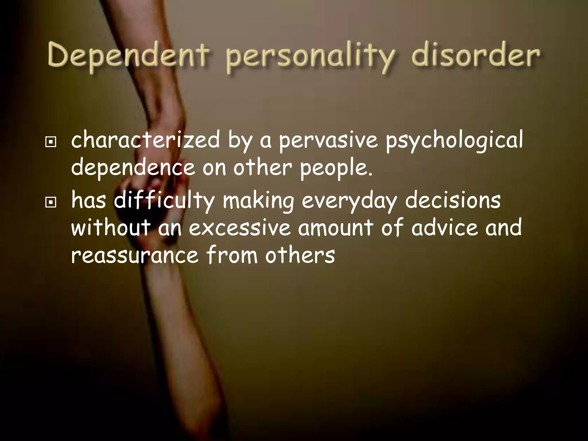Personality disorders (Psychology) | PPT