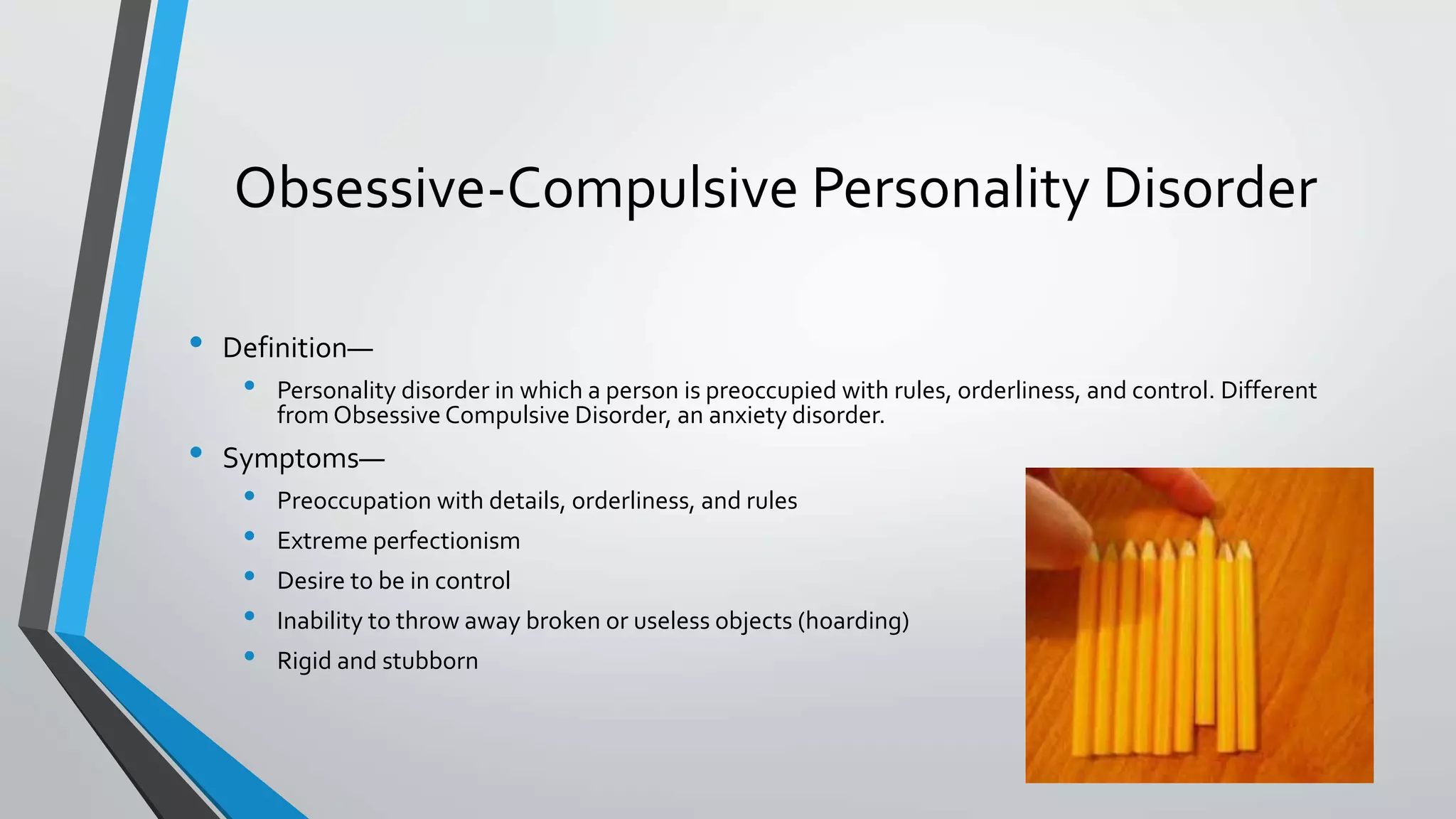 Personality disorders powerpoint | PPTX