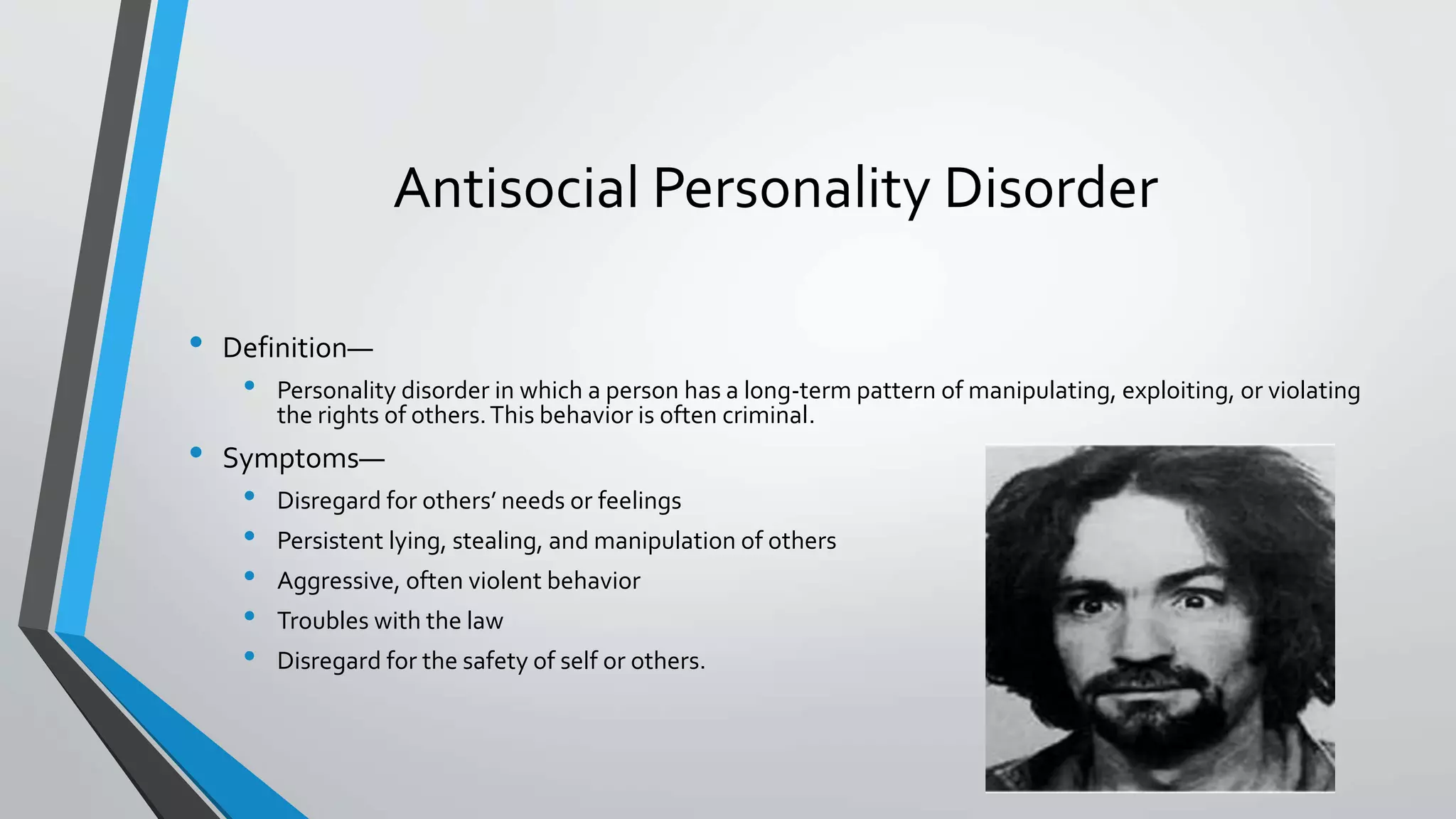 Personality disorders powerpoint | PPTX