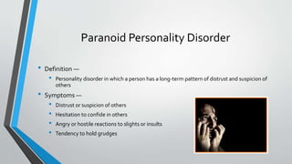 Personality disorders powerpoint | PPTX