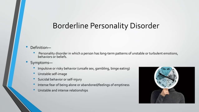 Personality disorders powerpoint | PPTX | Mental Health | Diseases and ...