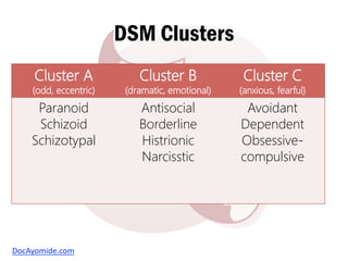 Personality Disorders: An Overview | PDF | Mental Health | Diseases and ...