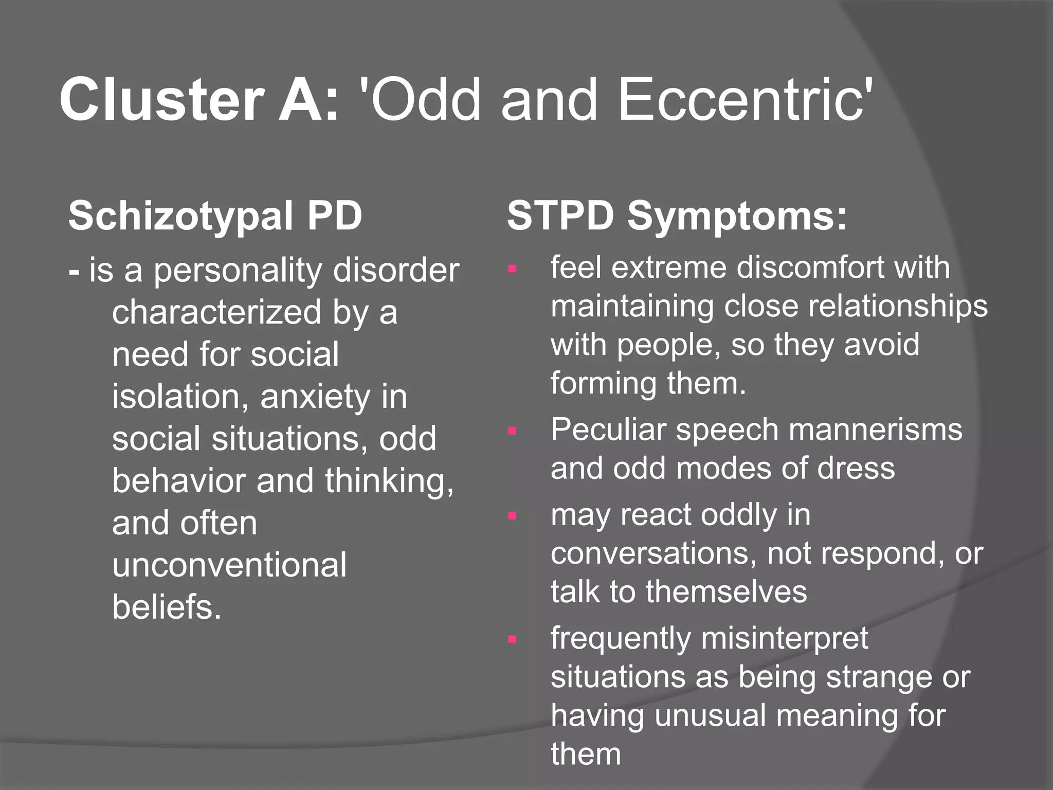 Personality disorders | PPTX