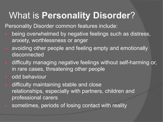 Personality disorders | PPTX