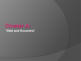 Personality disorders | PPTX