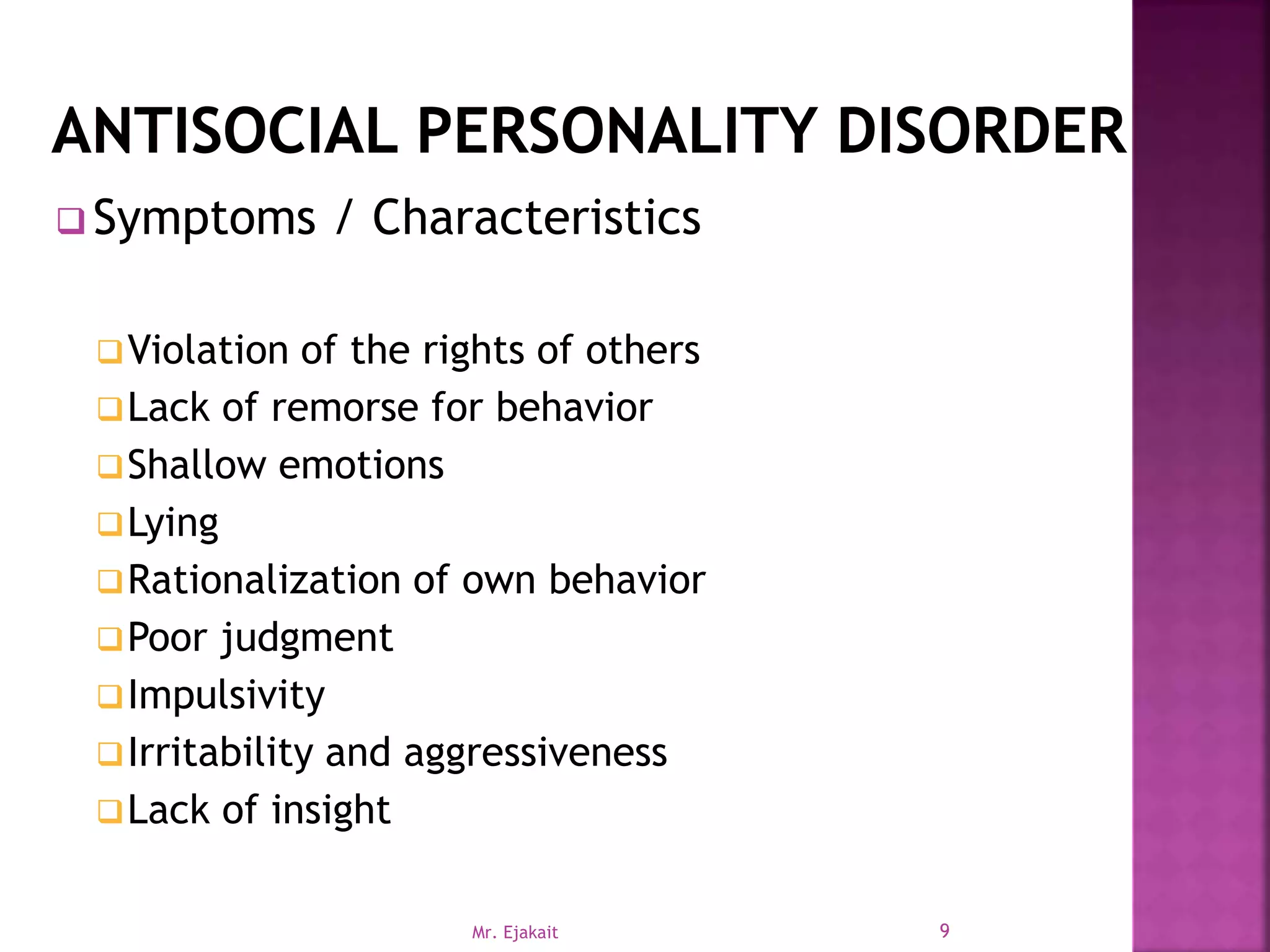 Personality disorders | PPT