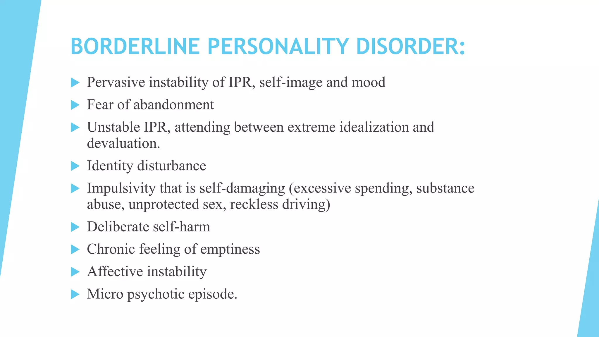 Personality disorders | PPT