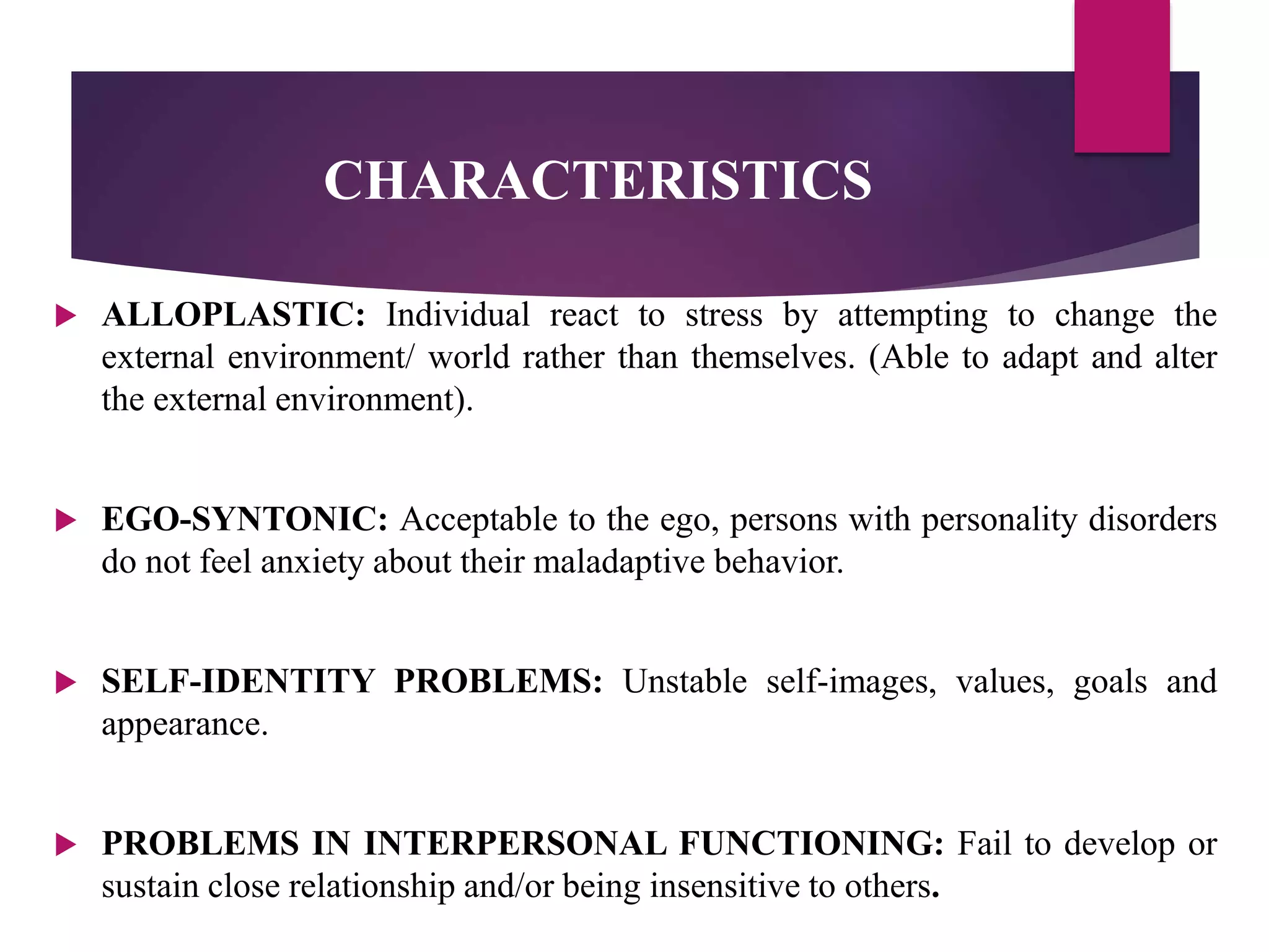 Personality disorders | PPTX