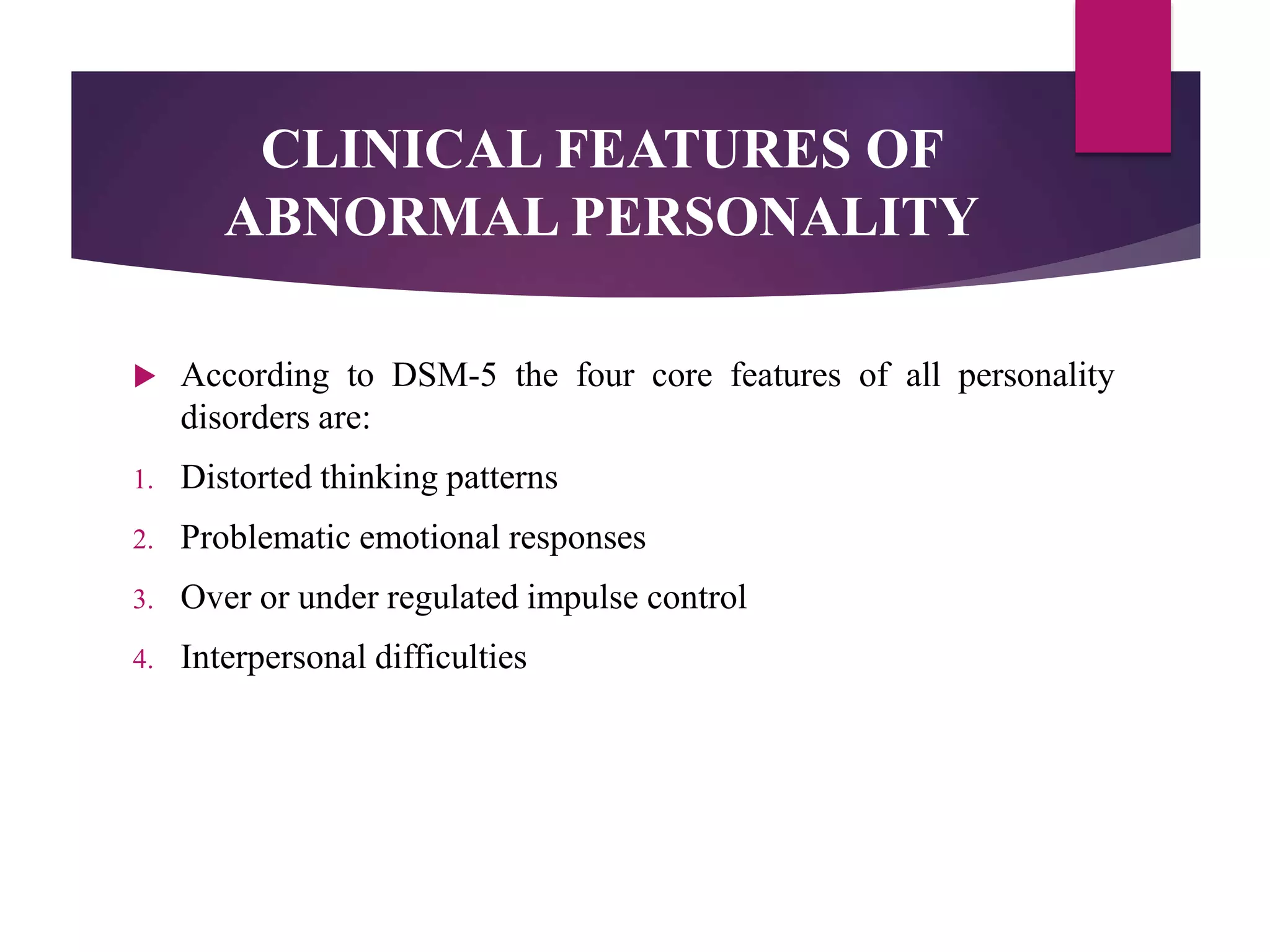 Personality disorders | PPTX