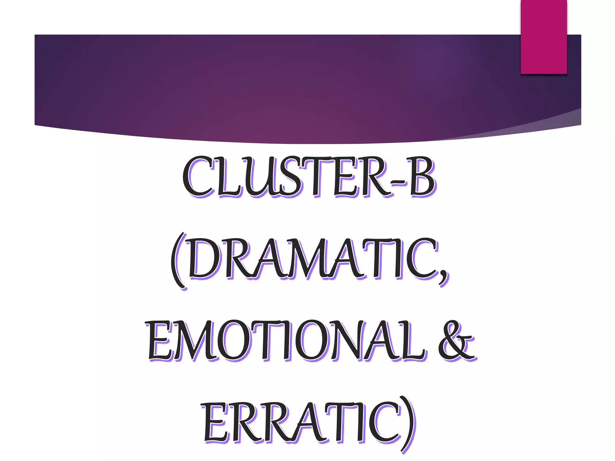 Personality disorders | PPTX