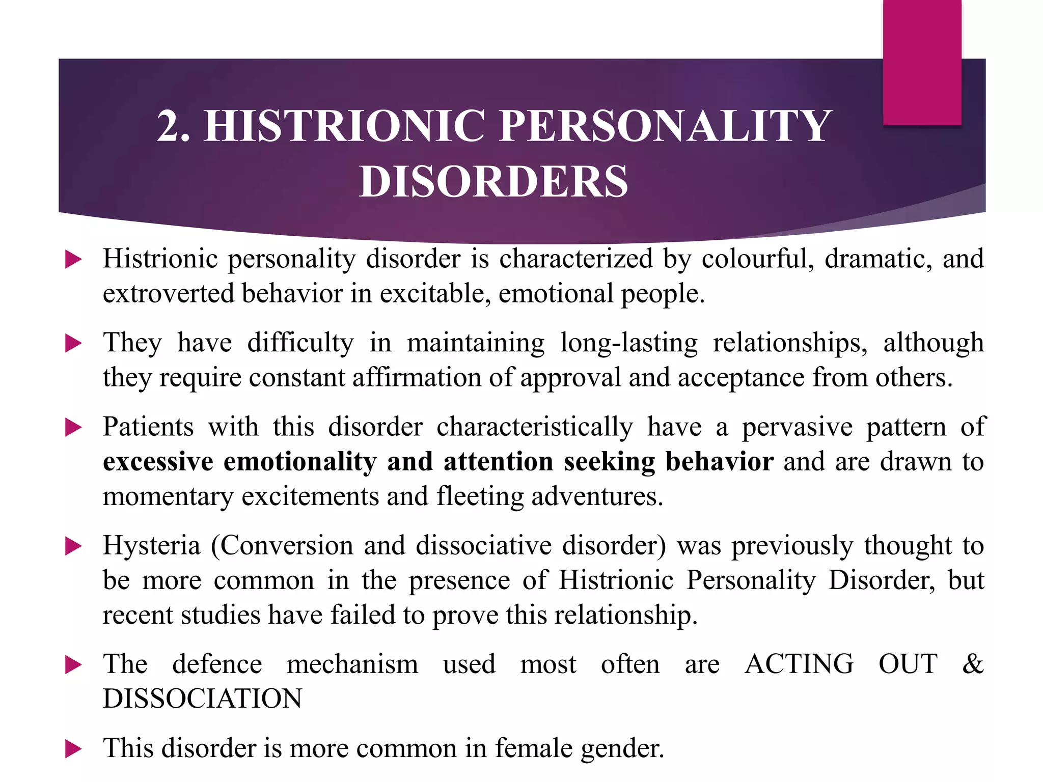 Personality disorders | PPTX