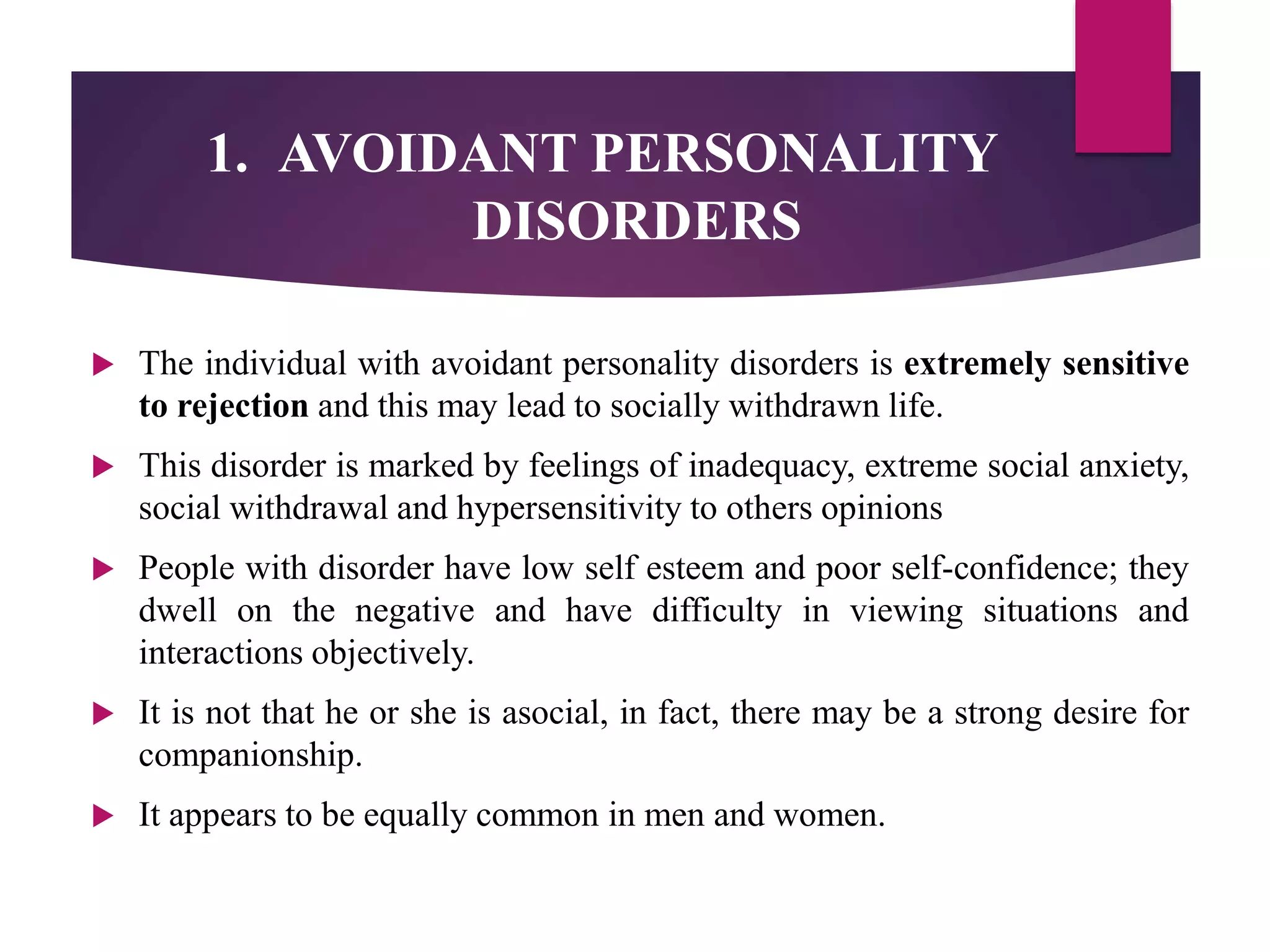 Personality disorders | PPTX