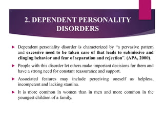 Personality disorders | PPTX