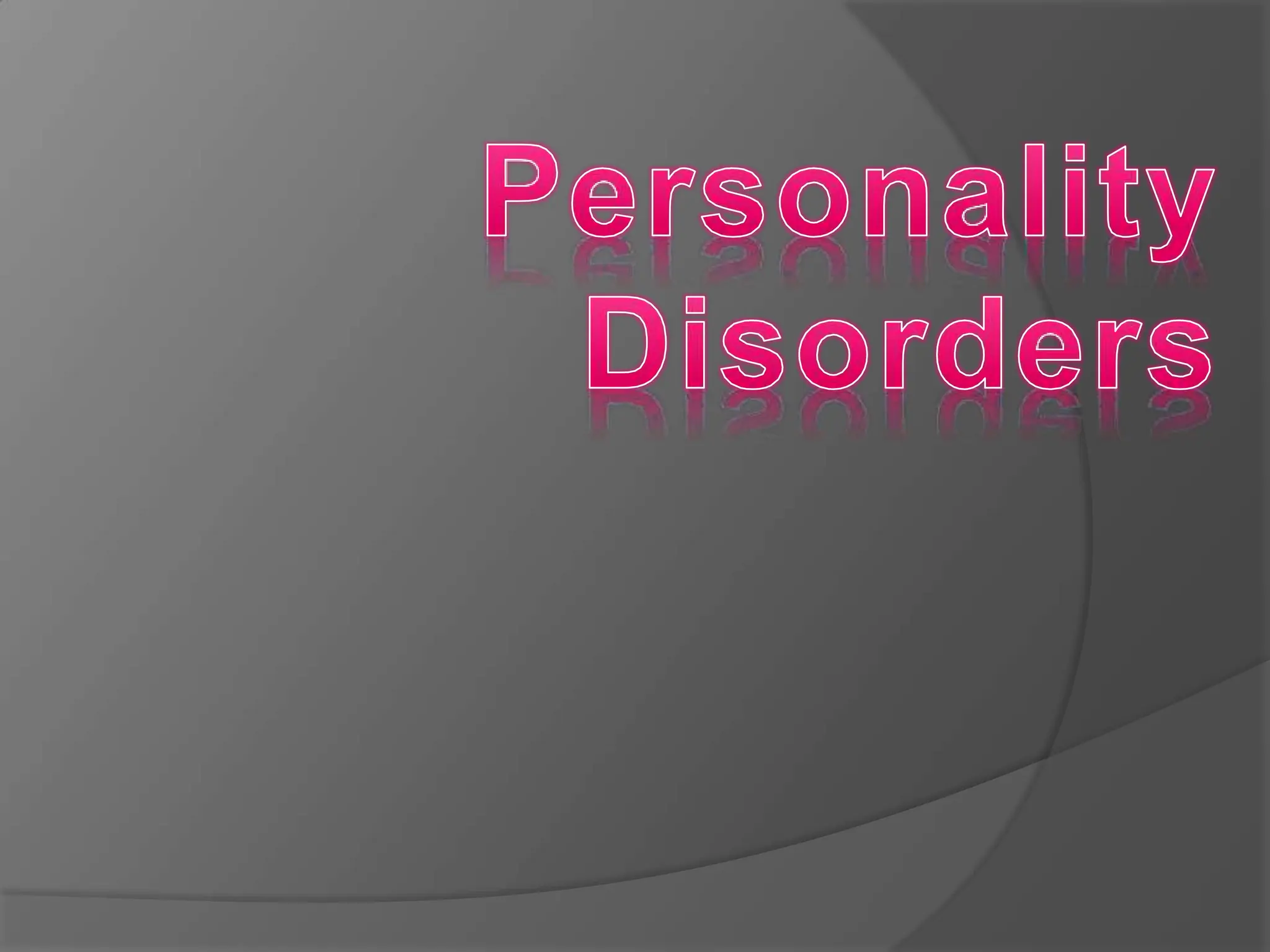 personality disorders.pptx ......thayoli | PPT