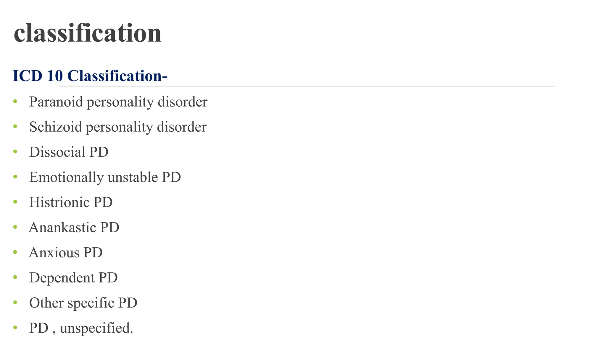 Personality disorders different types of personality | PPTX