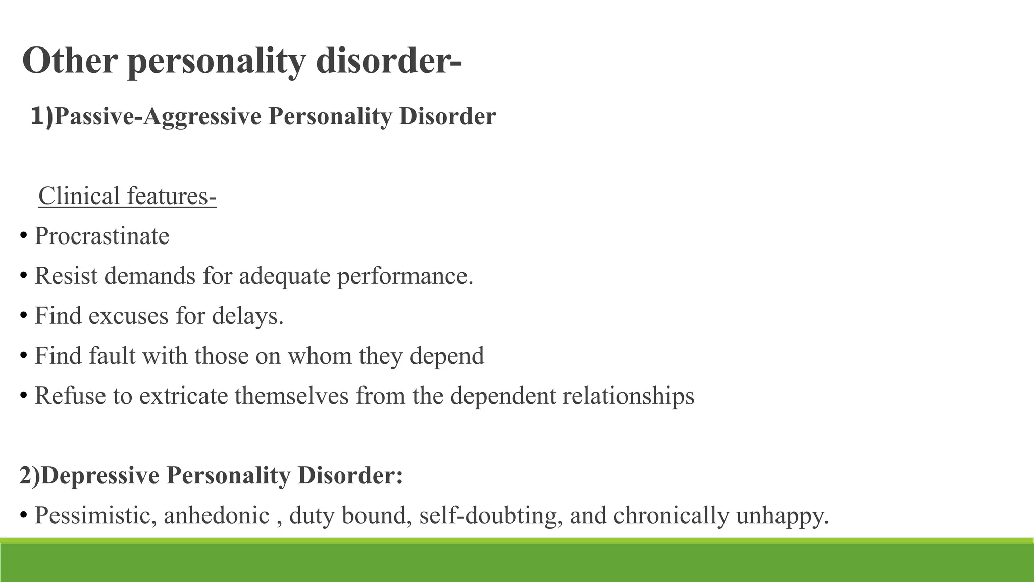 Personality disorders different types of personality | PPTX