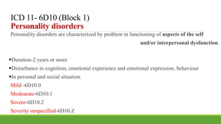 Personality disorders different types of personality | PPTX
