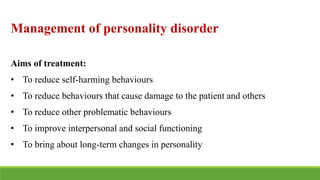 Personality disorders different types of personality | PPTX