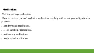 Personality disorders different types of personality | PPTX