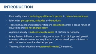 Personality Disorders | Psychiatric Nursing | Juhin J | PPT