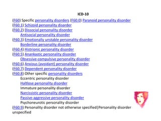 Personality disorders (1) (1) | PPTX