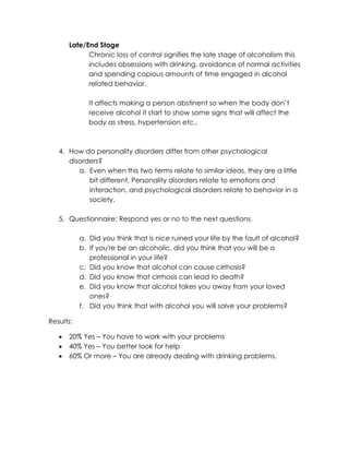 Personality disorders and addiction | PDF