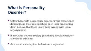 personality disorders copy.pptx for psychology students | PPT