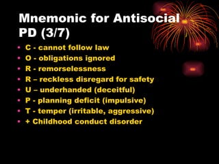 Personality Disorders DOW PPT.pptnnnnnnn | PPT