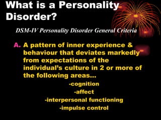 Personality Disorders DOW PPT.pptnnnnnnn | PPT