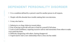 Personality Disorders | PPTX