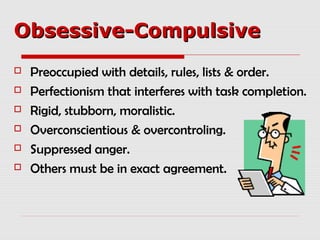 Personality Disorders in the Nursing Home | PPT