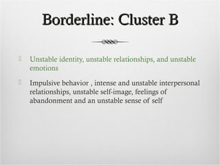 Personality disorders microsoft | PPT